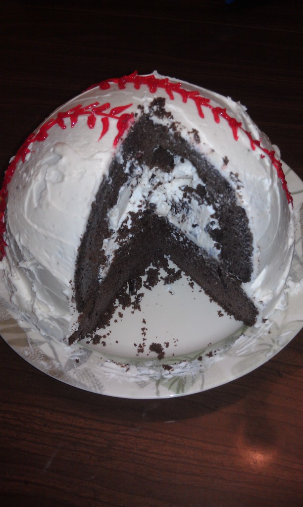 Easy Recipes-How to Make a Baseball Cake - The Mom Maven